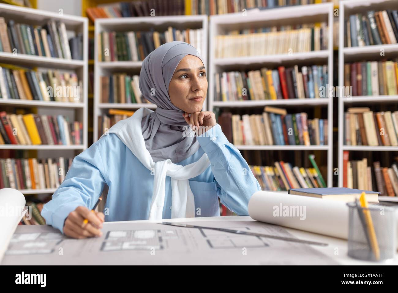 Library blueprints hi-res stock photography and images - Alamy