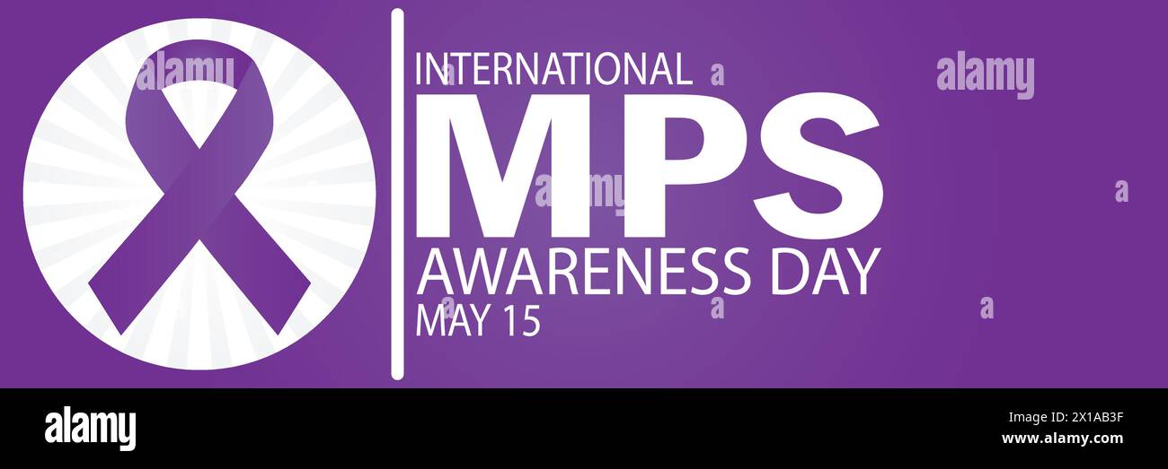 International MPS Awareness Day. May 15. Suitable for greeting card, poster and banner. Vector ...