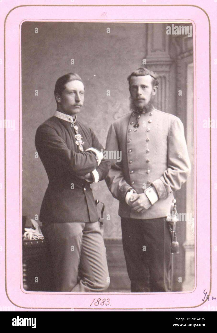 Rudolf, crown prince of Austria and prince William von Prussian, Rudolf ...