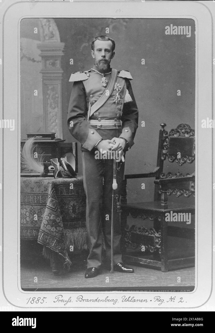 Rudolf, crown prince of Austria, in the uniform of the Prussian ...