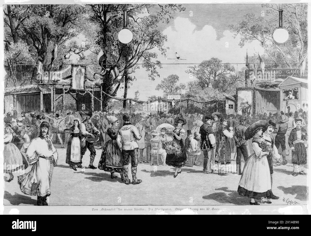 Vienna 1, Kuenstlerhaus, Gschnasfest: decoration "Im Wurstelprater ...