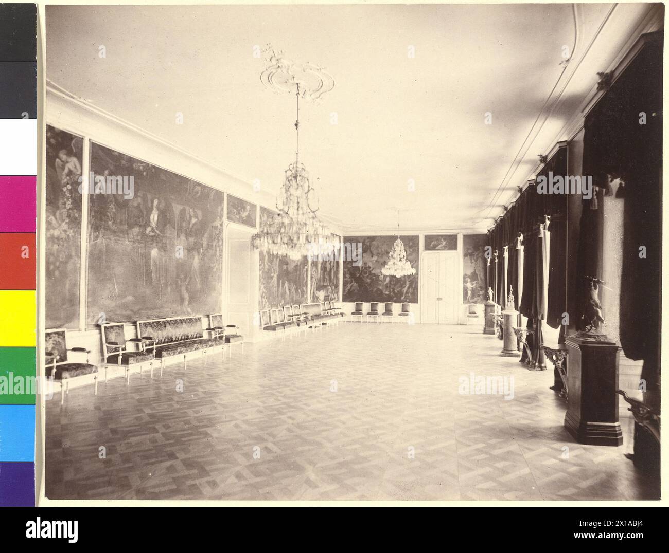 Prague Castle, throne room. photographic Stillfried. original photo ...