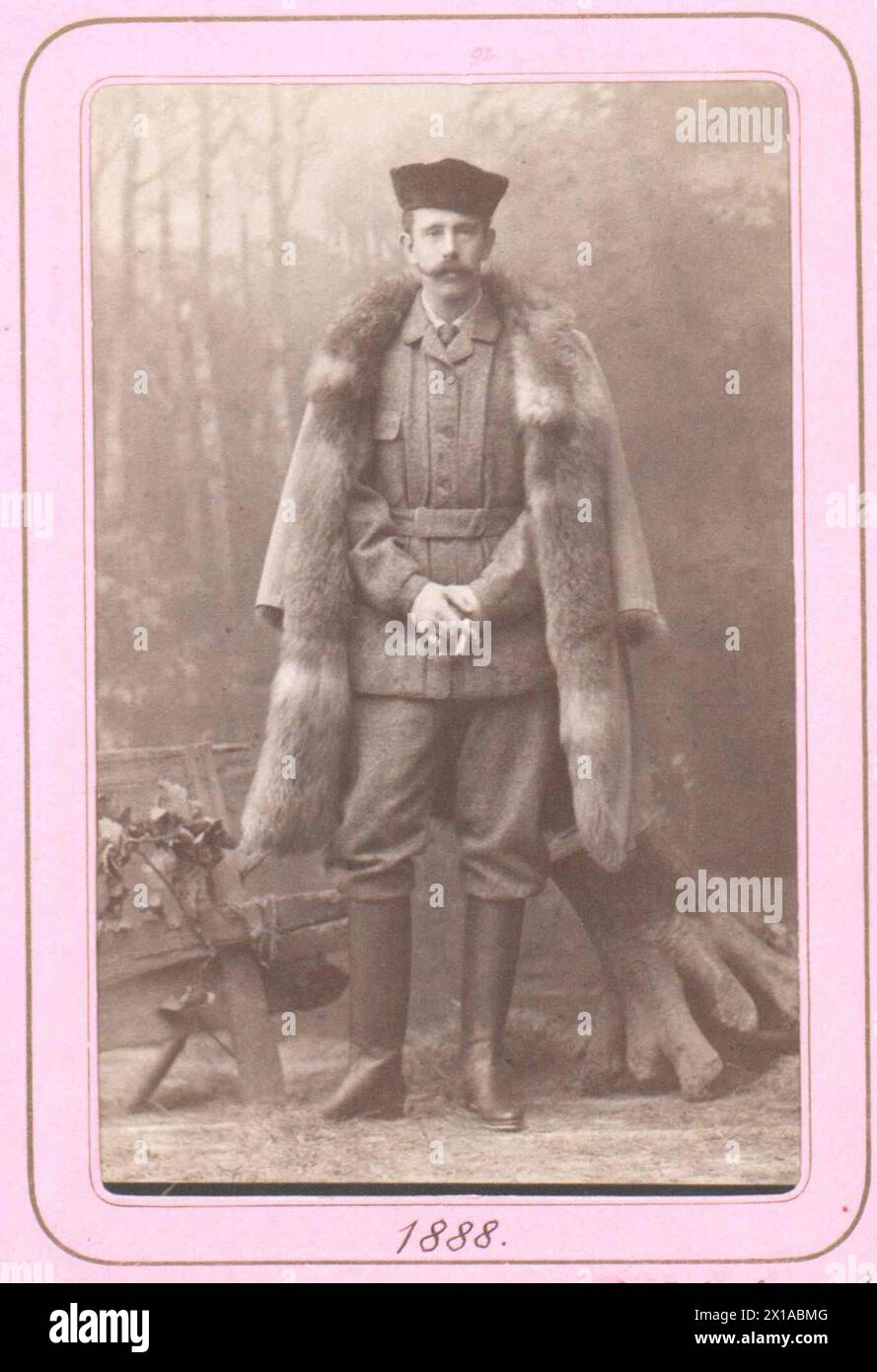 Rudolf, crown prince of Austria, Rudolf in hunting clothes: coat with ...