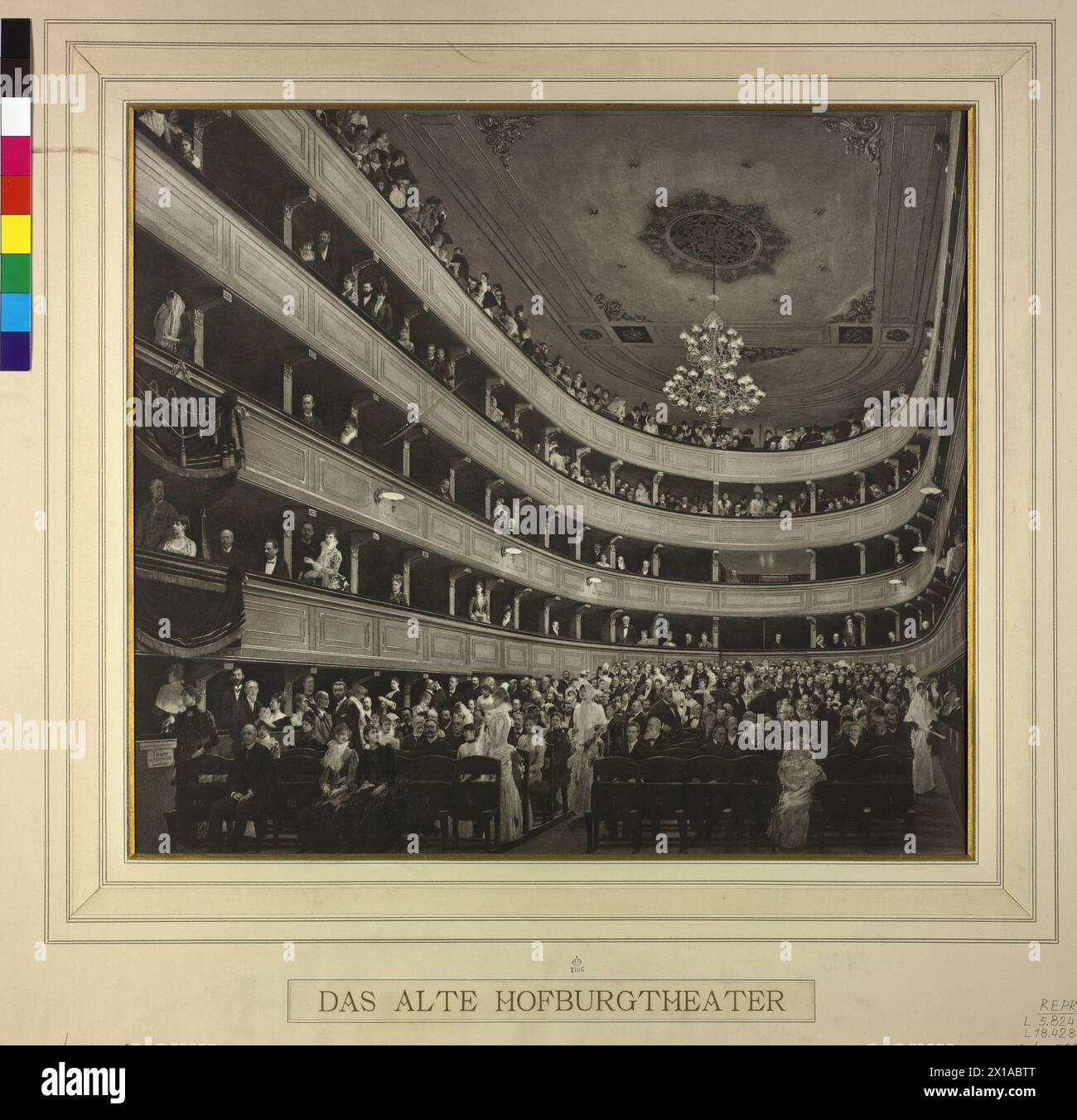 Vienna 1, old Burgtheater (Austrian National Theatre), interior view ...