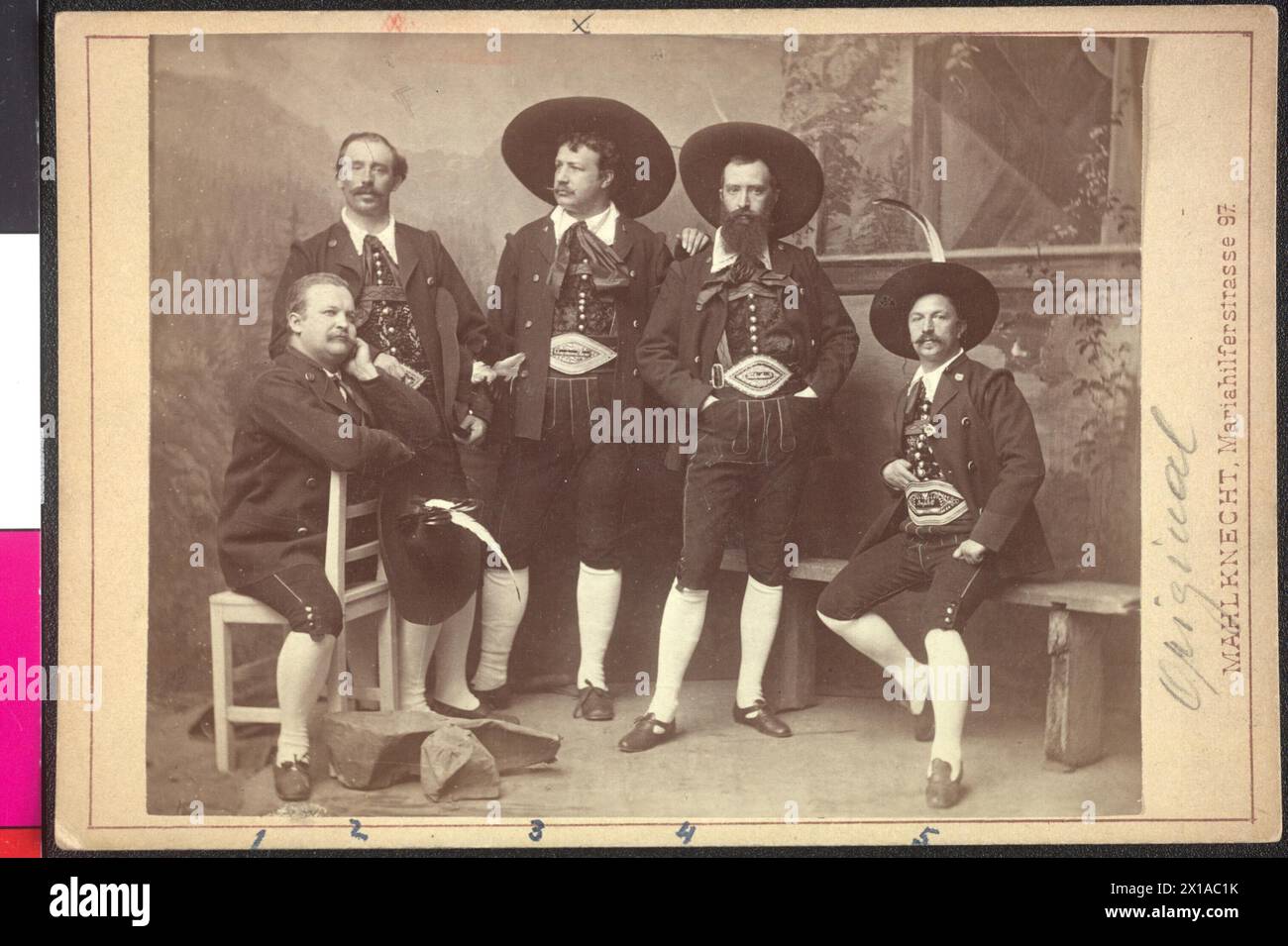 Thomas Koschat, Thomas Koschat in his Carinthian quintet (with Bruckner ...