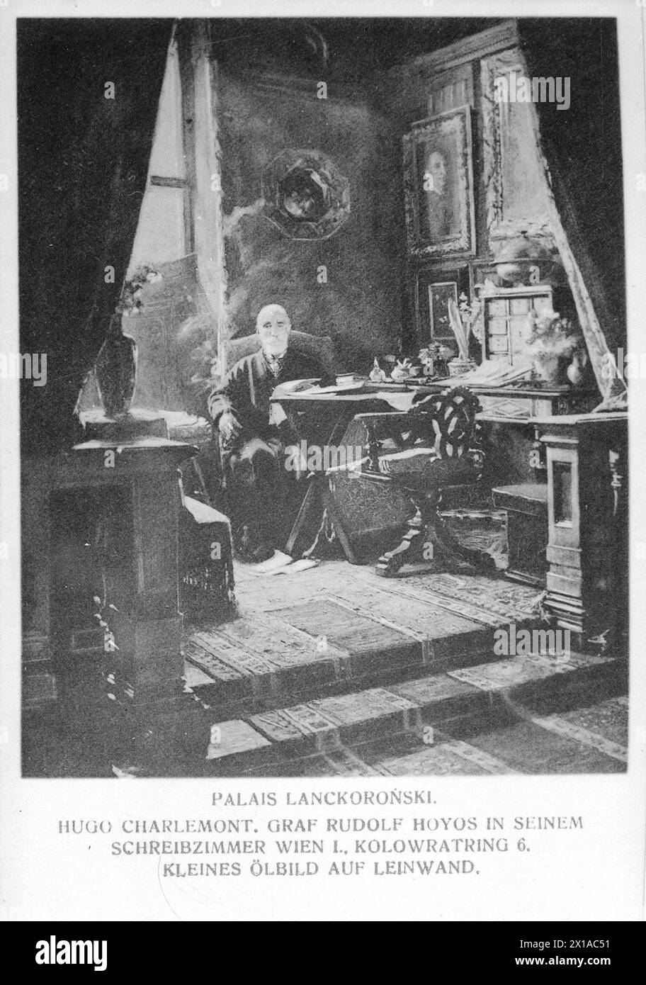 Hoyos-Sprinzenstein, Rudolf count, picture (whole figure sitting, full ...