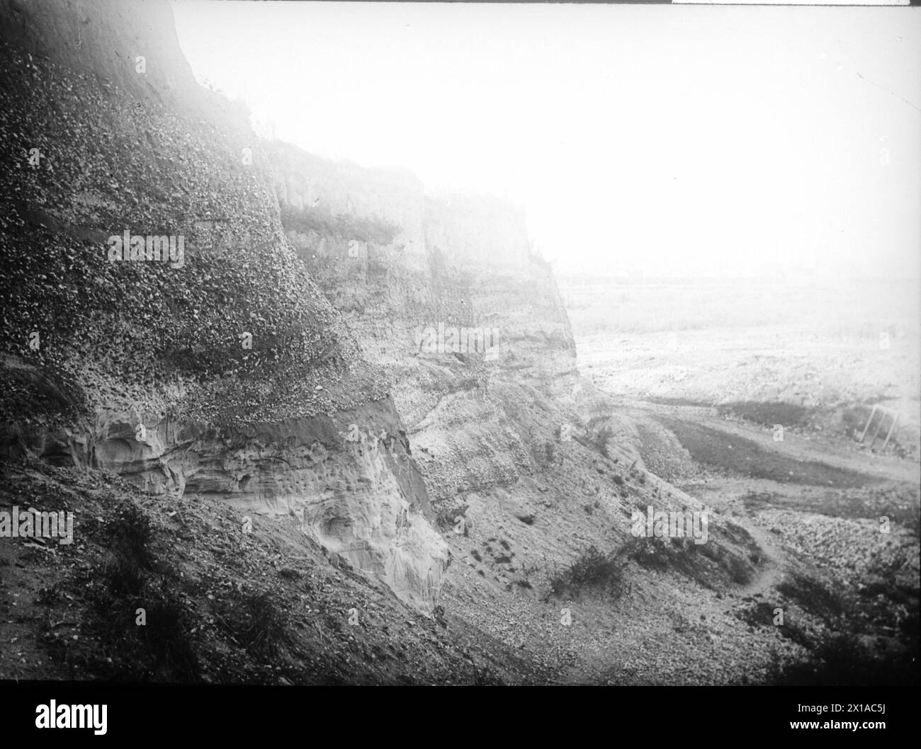 Vienna 11, city terrace, view towards the precipice, 1890 - 18900101 ...