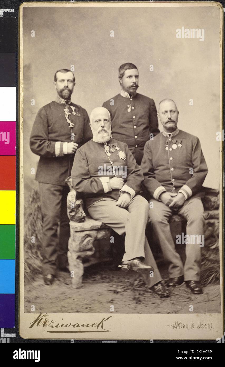 Austrian archdukes, standing from right to left: archduke Lewis ...