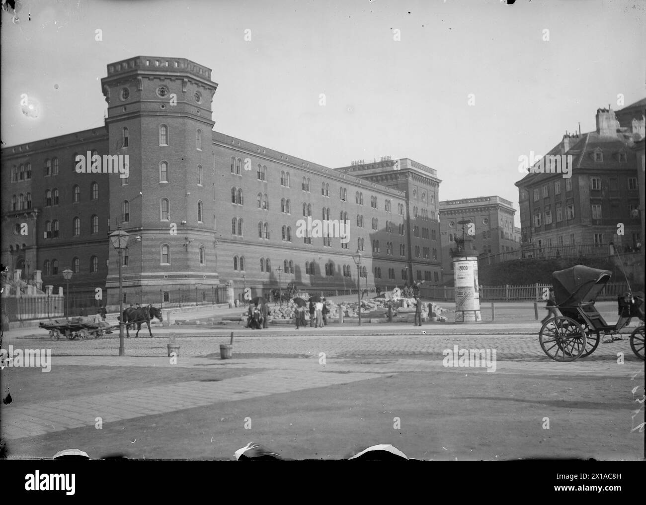 Vienna 1, Franz-Joseph-Kaserne (Franz Joseph Barracks), North-west side ...