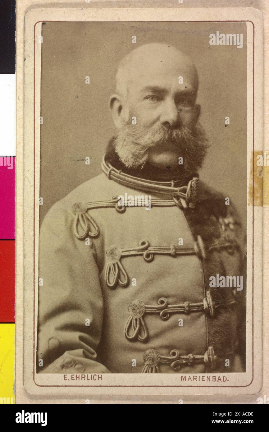 Franz Joseph I, Emperor of Austria, picture in crusade uniform of a ...