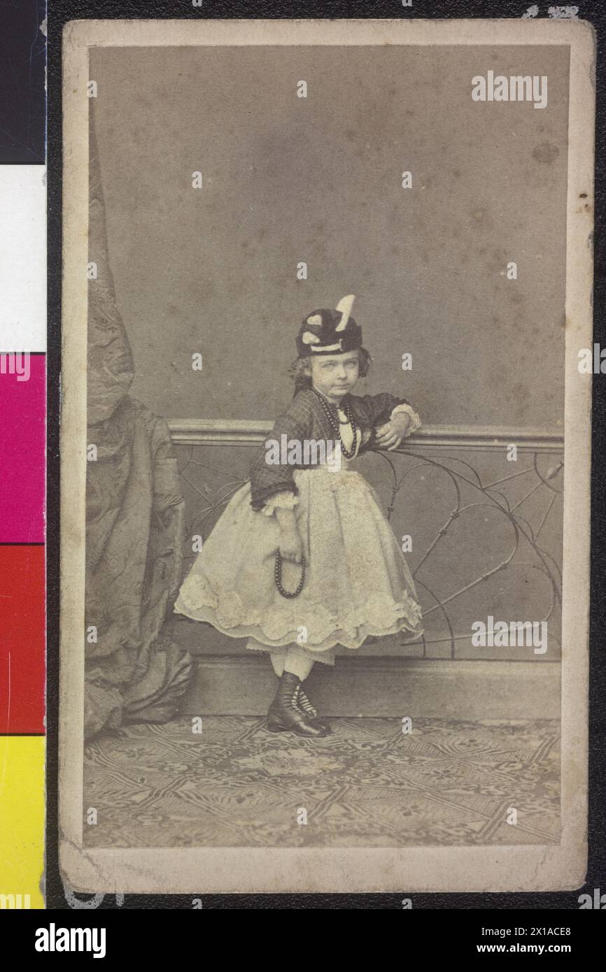 Small girls, eye- catching chain around the neck and in the hand, 1890 ...