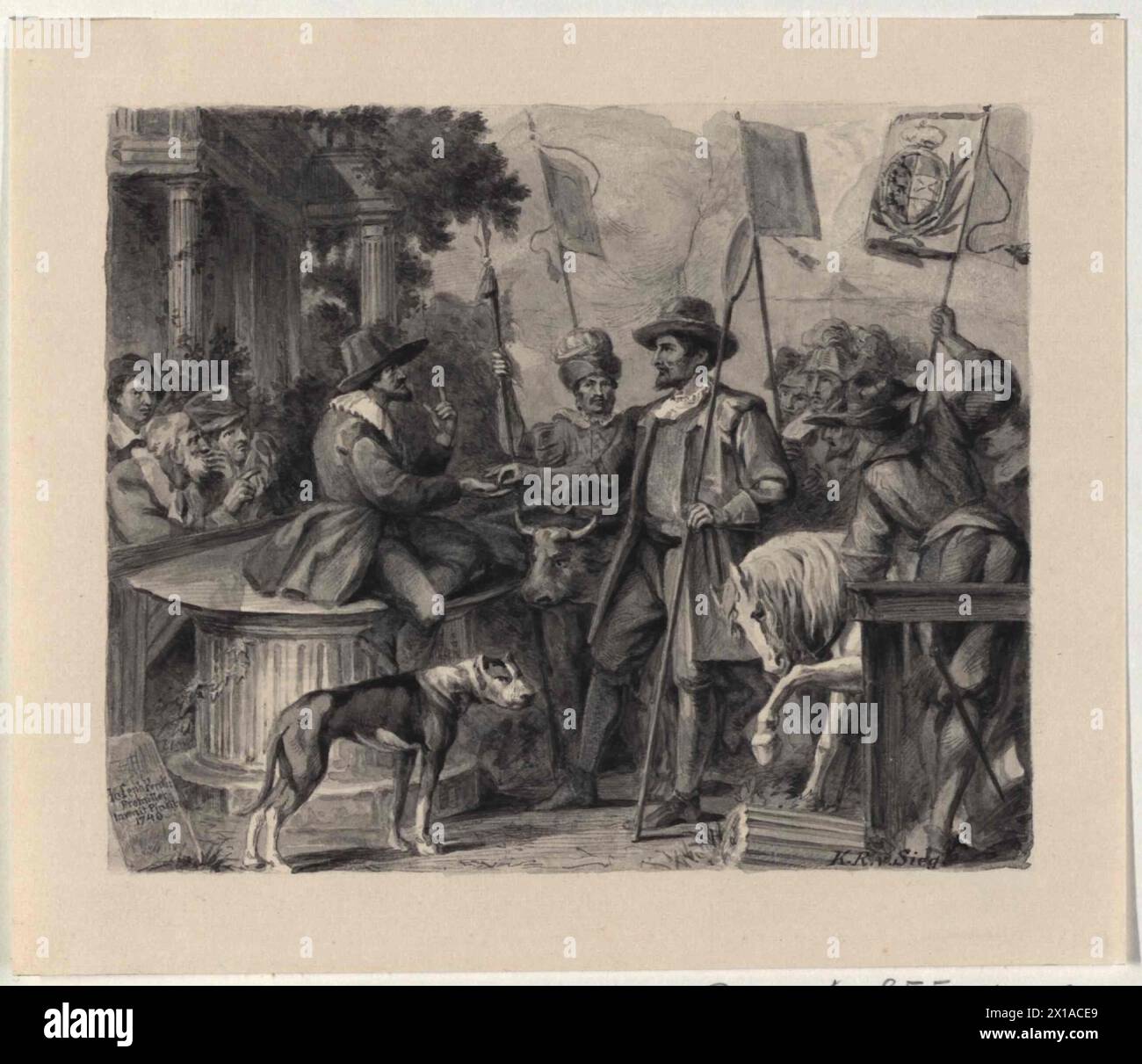 The duke nomination in Carinthia, based on the fresco by Joseph ...