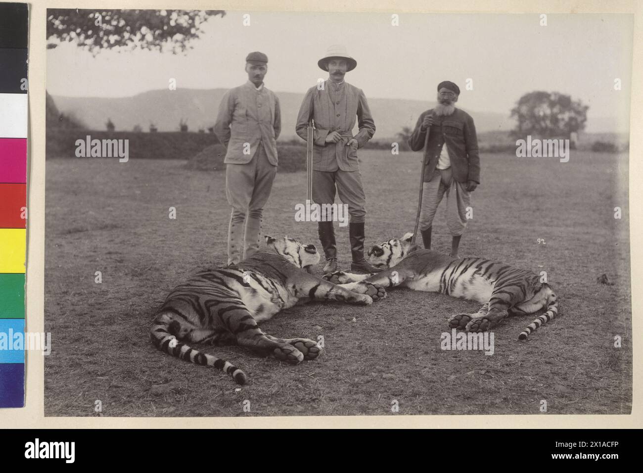 Archduke Franz Ferdinand with two killed tigers in Sariska, India, The ...