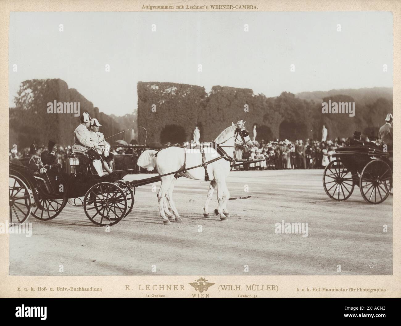 Barouche in the garden ground floor of the castle Schoenbrunn, to ...