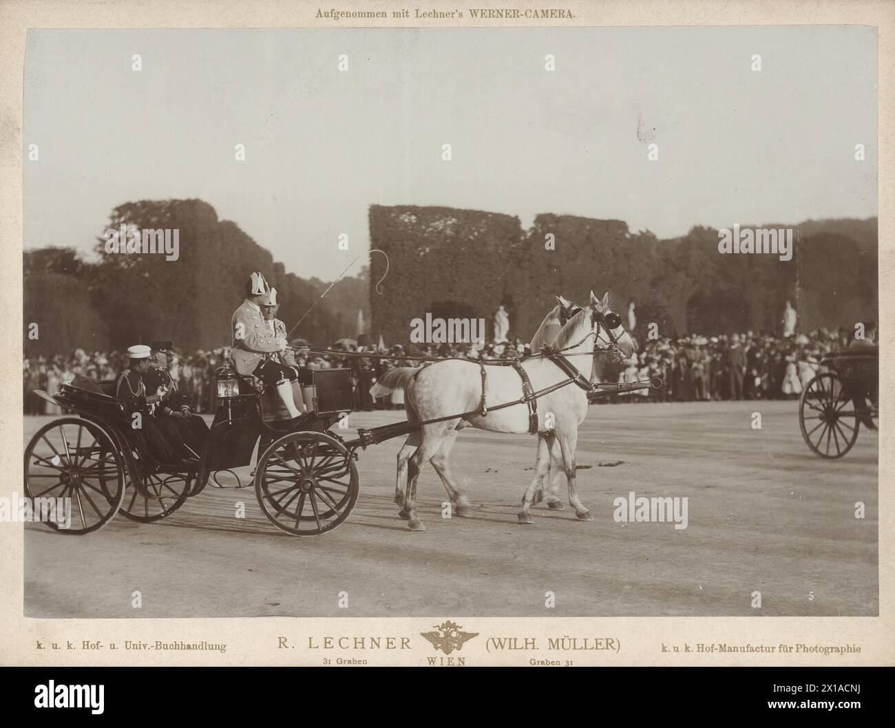 Barouche in the garden ground floor of the castle Schoenbrunn, to ...