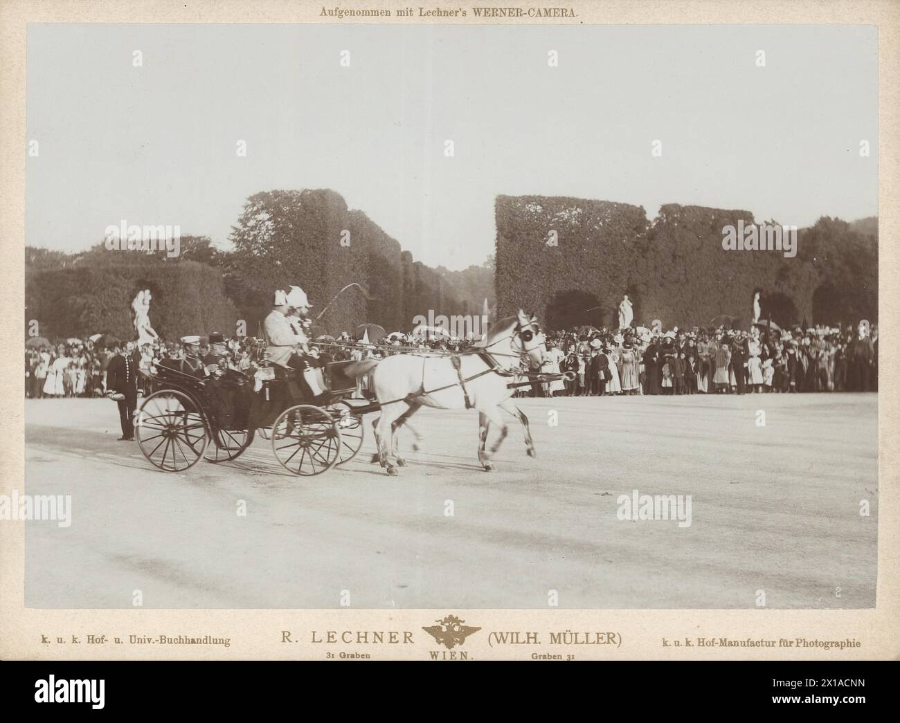 Barouche in the garden ground floor of the castle Schoenbrunn, to ...