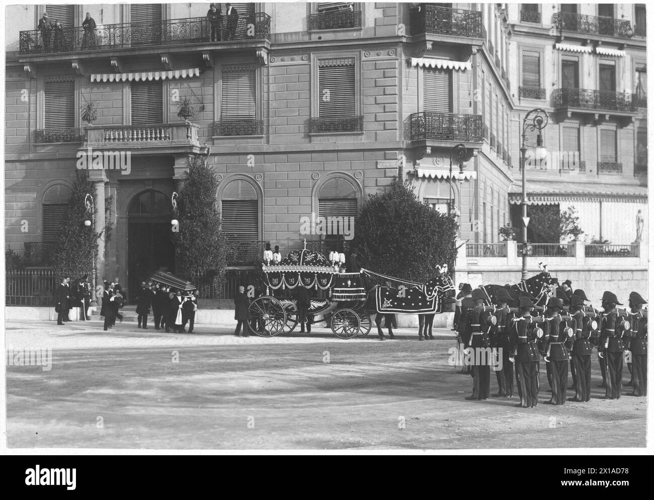 Elisabeth, empress of Austria, The coffin with the dead empress is from ...