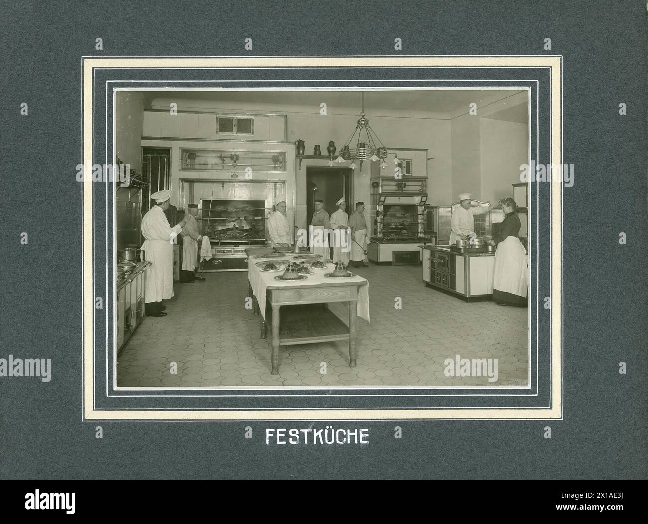 Vienna 1, Hofburg Palace, Imperial kitchen: big kitchen. narrow side ...