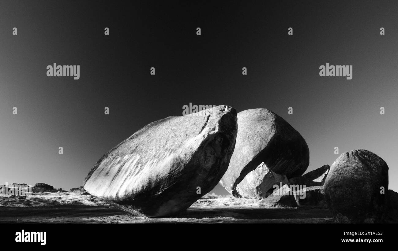 Group of rocks in black and white Stock Photo - Alamy
