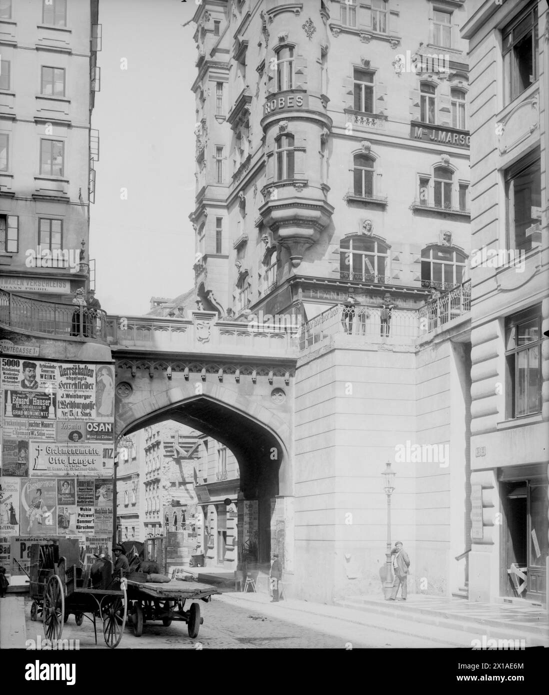 Vienna 1, high bridge, view from Southwest (position near house Tiefer ...
