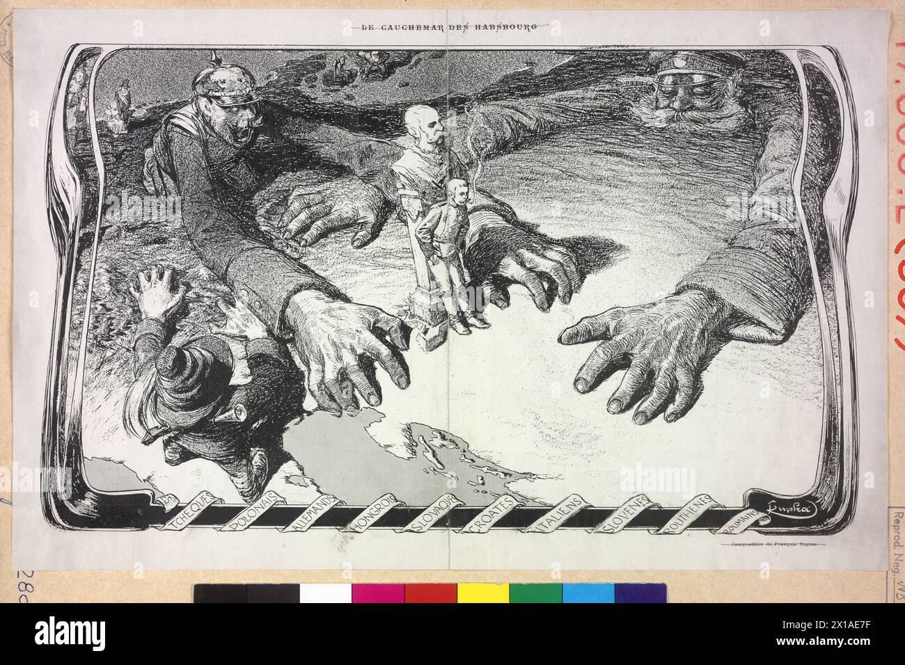 The incubus of the Habsburg ("Le Cauchemar des Habsbourg"), caricature ...