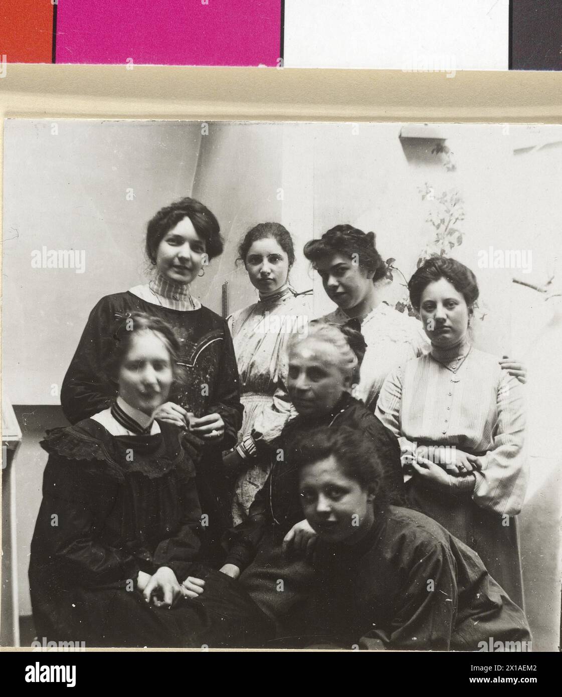 Blue, Tina 1847 - 1916, picture of the artist Tina blue in the circles ...