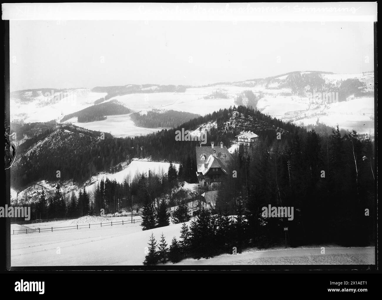 Semmering, landscape in the winter. view of Joseph Kainzu circa 1905 ...