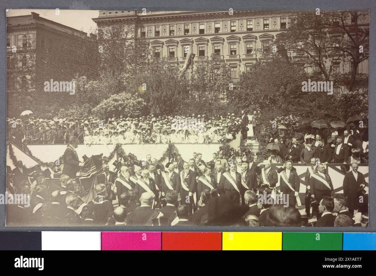 Schiller-celebration in Vienna, mayor Lueger as speaker proposing a ...