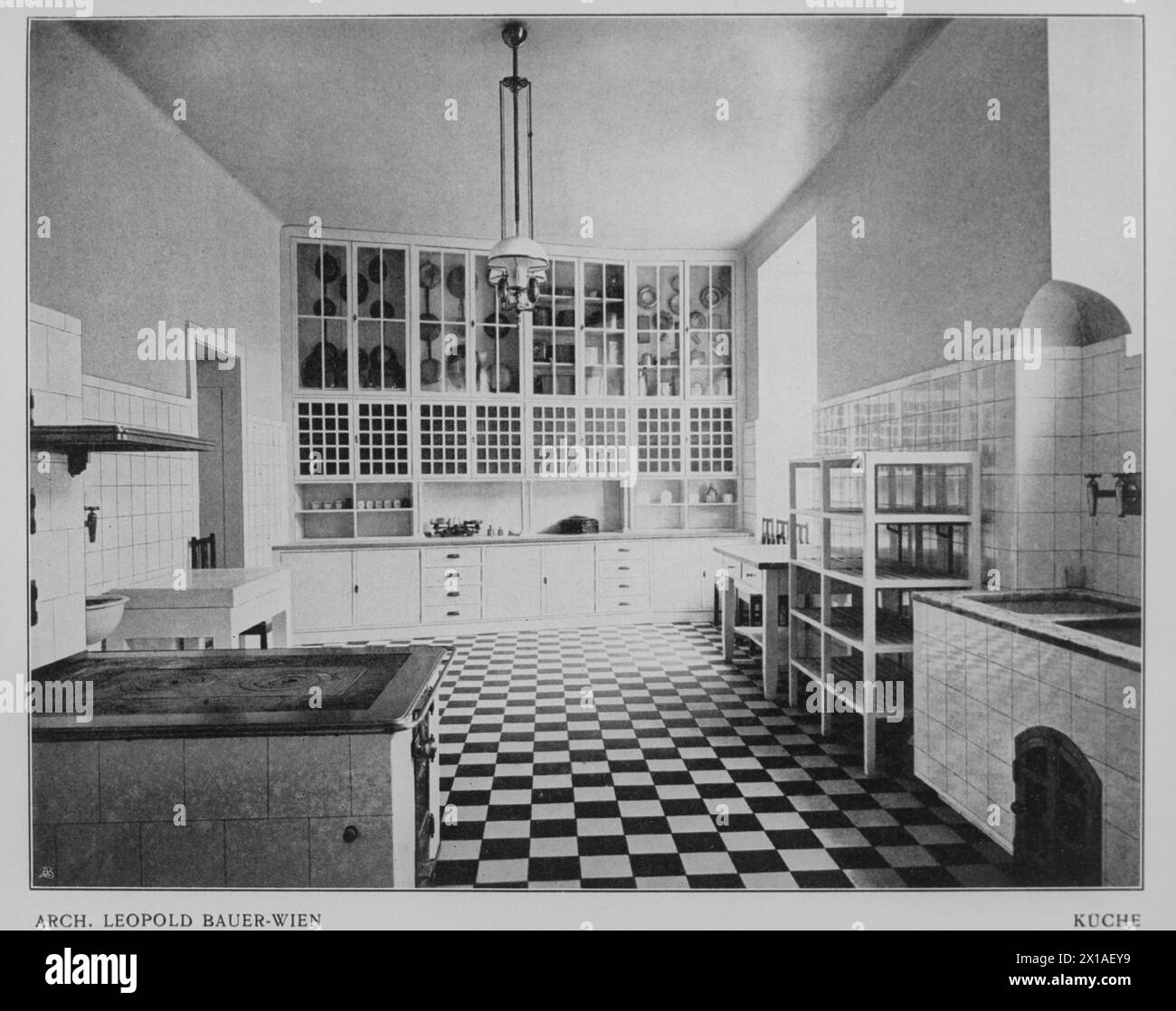 Kitchen to project by Leopold farmer, in: Muthesius, Hermann (+1927 ...
