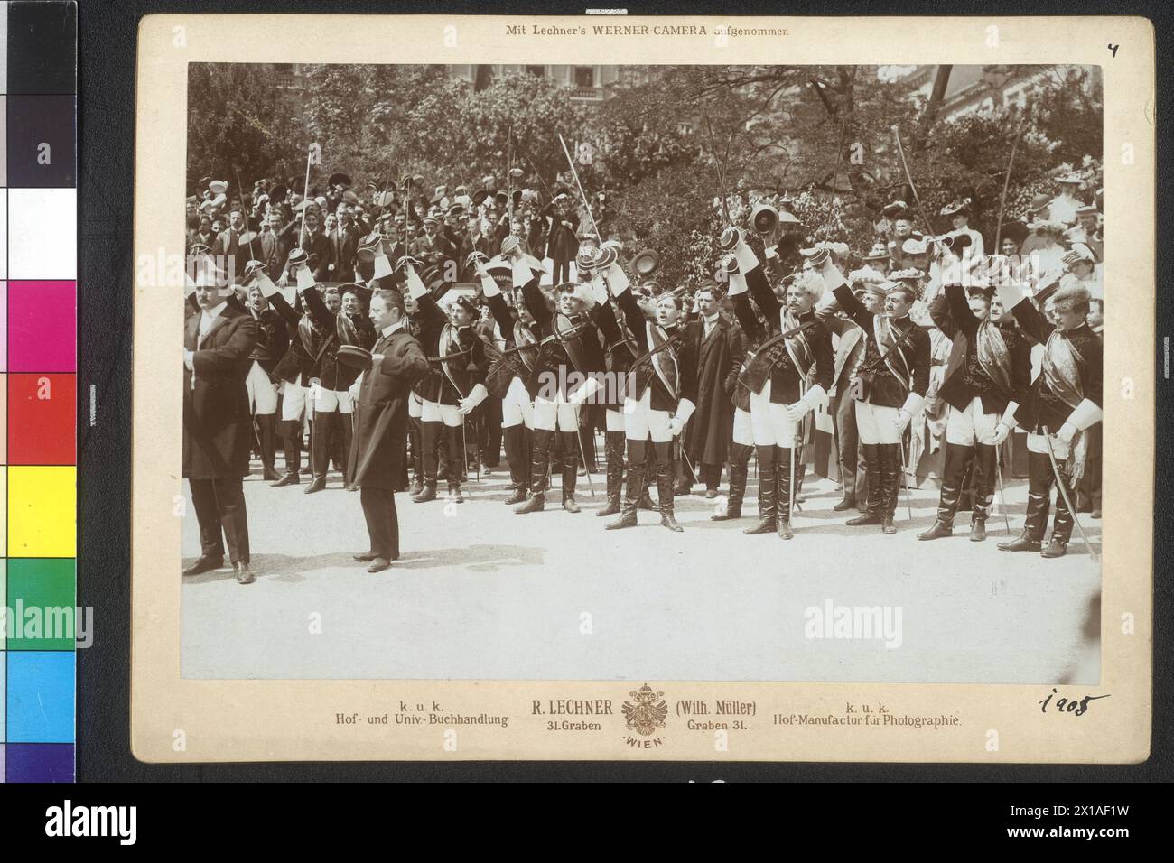 Schiller-celebration in front of the Schiller monument in Vienna ...