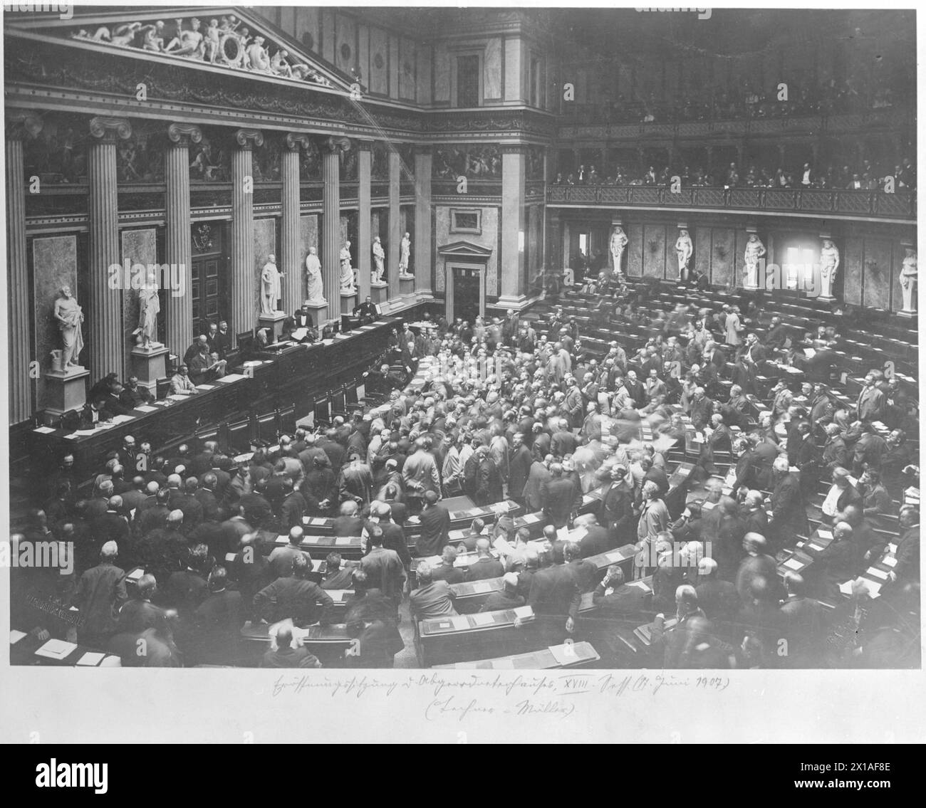 Austrian Imperial Assembly, initial meeting of the XVIII session of the ...