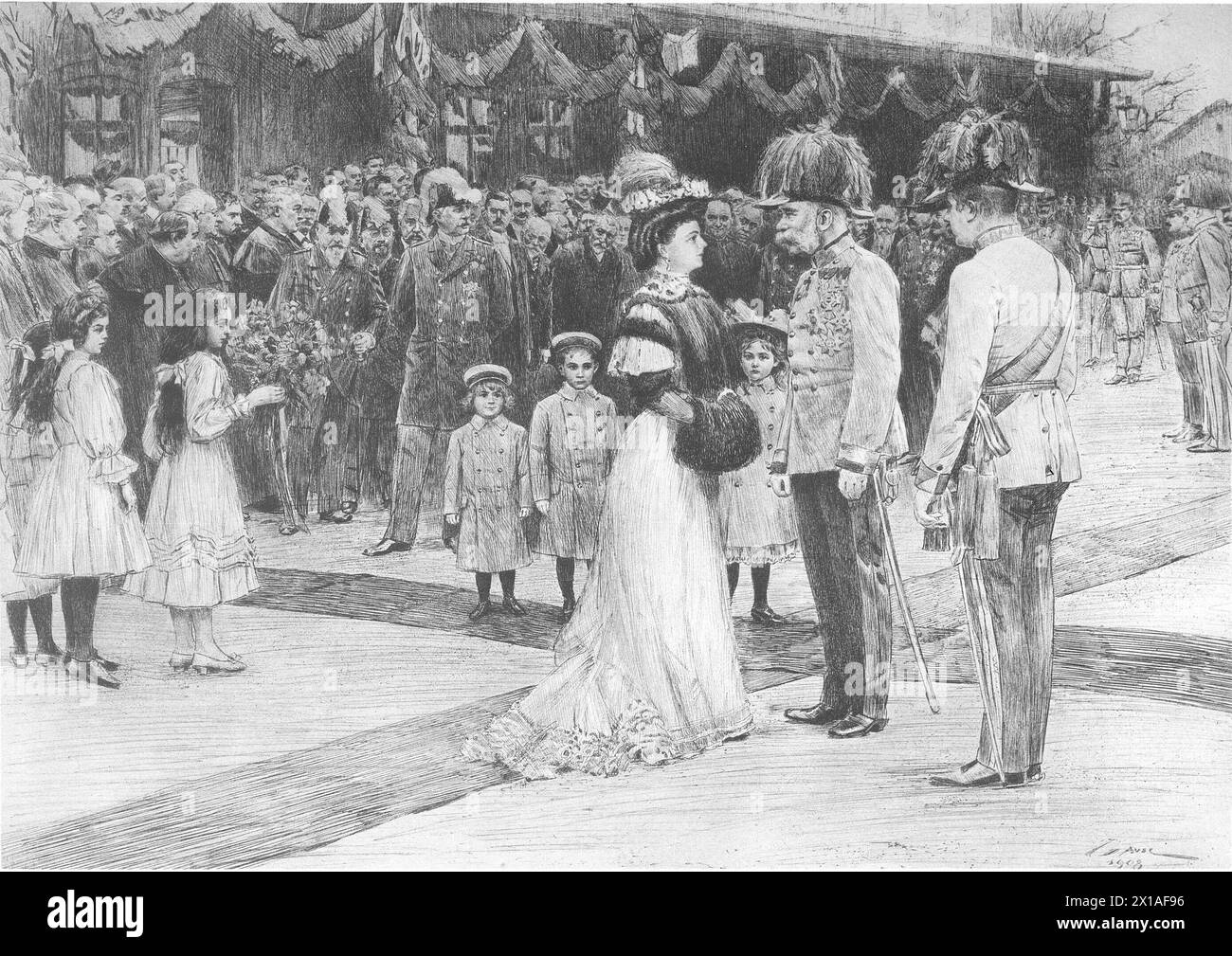 Emperor Franz Joseph I and archduke Franz Ferdinand with family ...