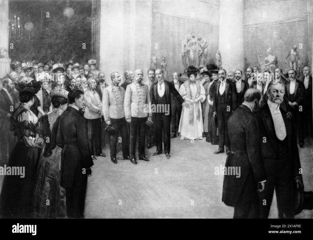 Vienna 1, Kuenstlerhaus, emperor Franz Joseph I at the initiation of ...