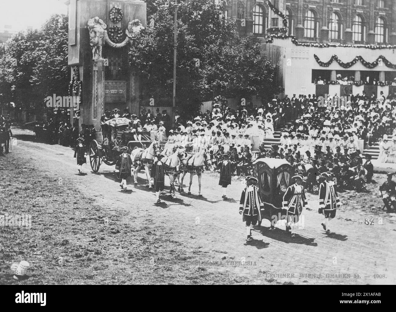 Emperor's anniversary parade 1908, ceremony of the introduction of the ...