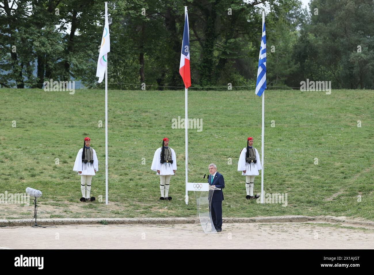Ancient Olympia, Greece. 16th Apr, 2024. President of the International ...