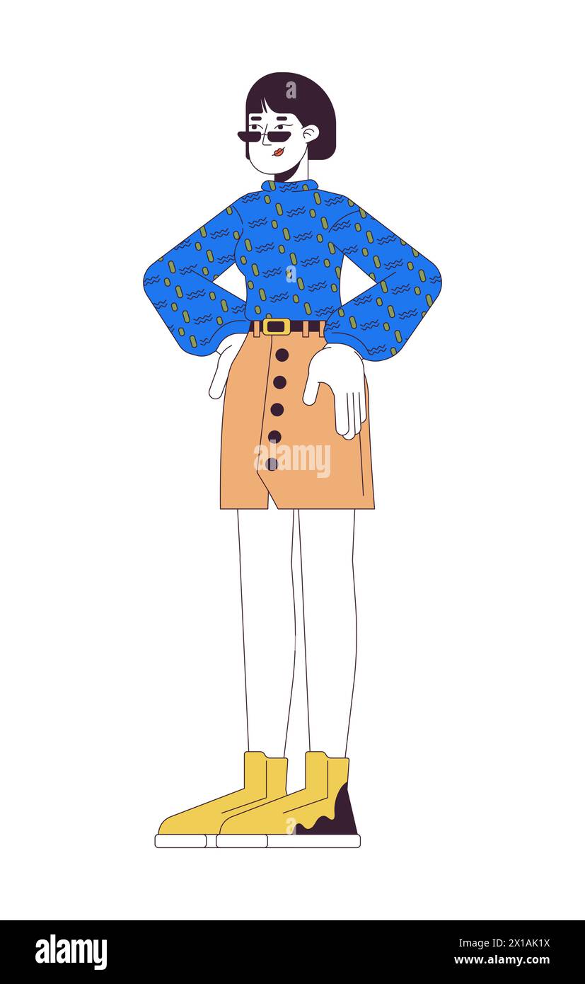 Smiling fashionable young woman Stock Vector Images - Alamy