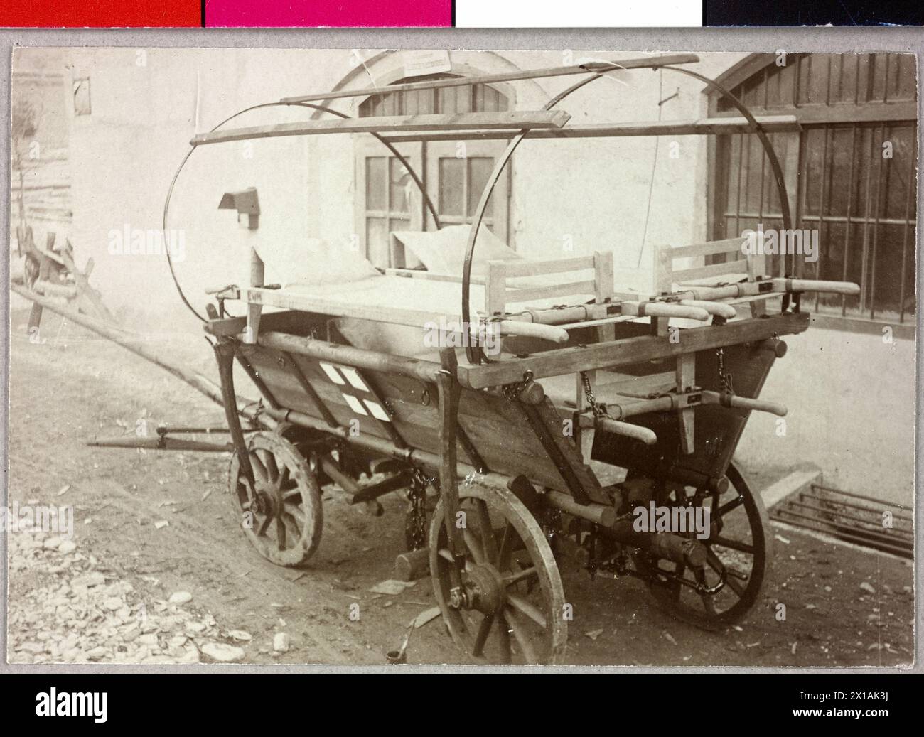 Relay cart for transport of the wounded to r. A. Dr. Younger white ...