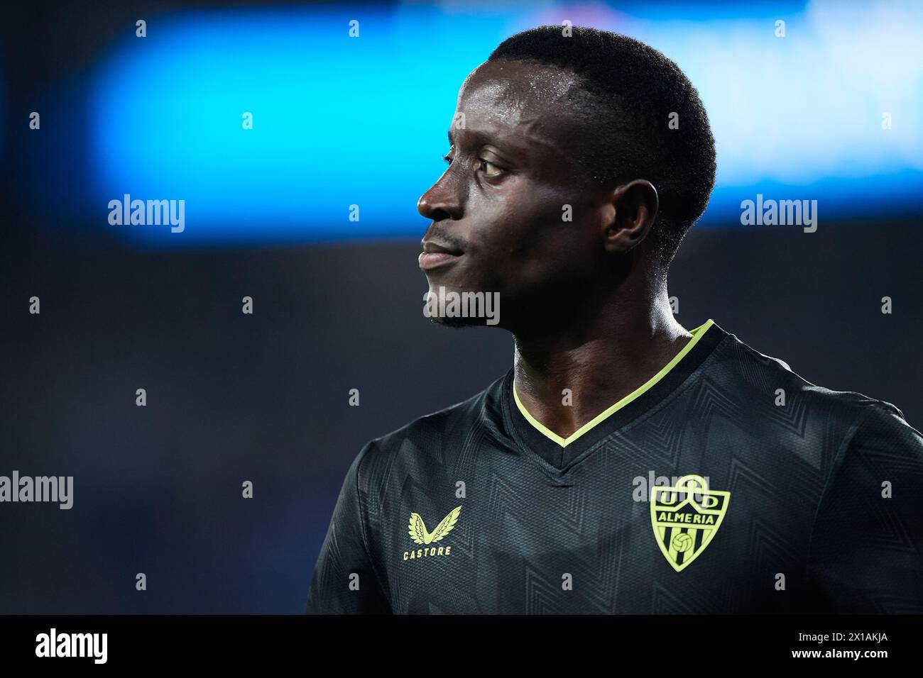 Dion Lopy of UD Almeria looks on during the LaLiga EA Sports match between Real Sociedad and UD ...