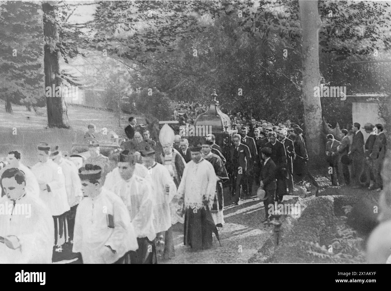 Funeral of the former emperor Charles I of Austria, funeral procession ...