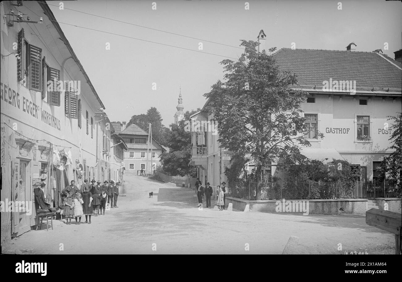 Feistritz at the Drava, main street. inn post office with bay ...