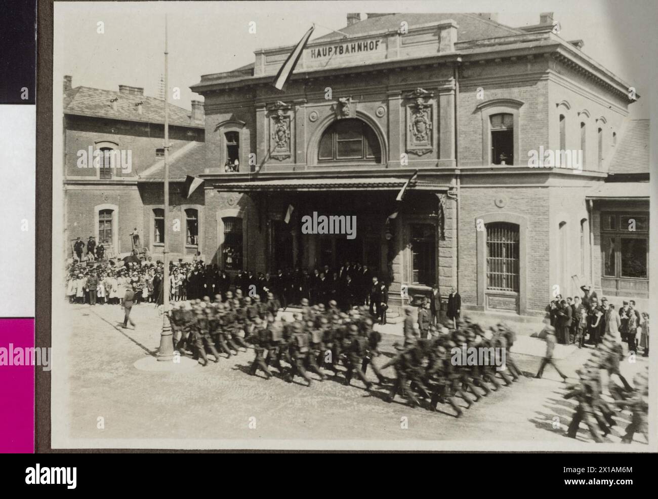 Austrian commercial exhibitions, station Villach: defile formation of ...