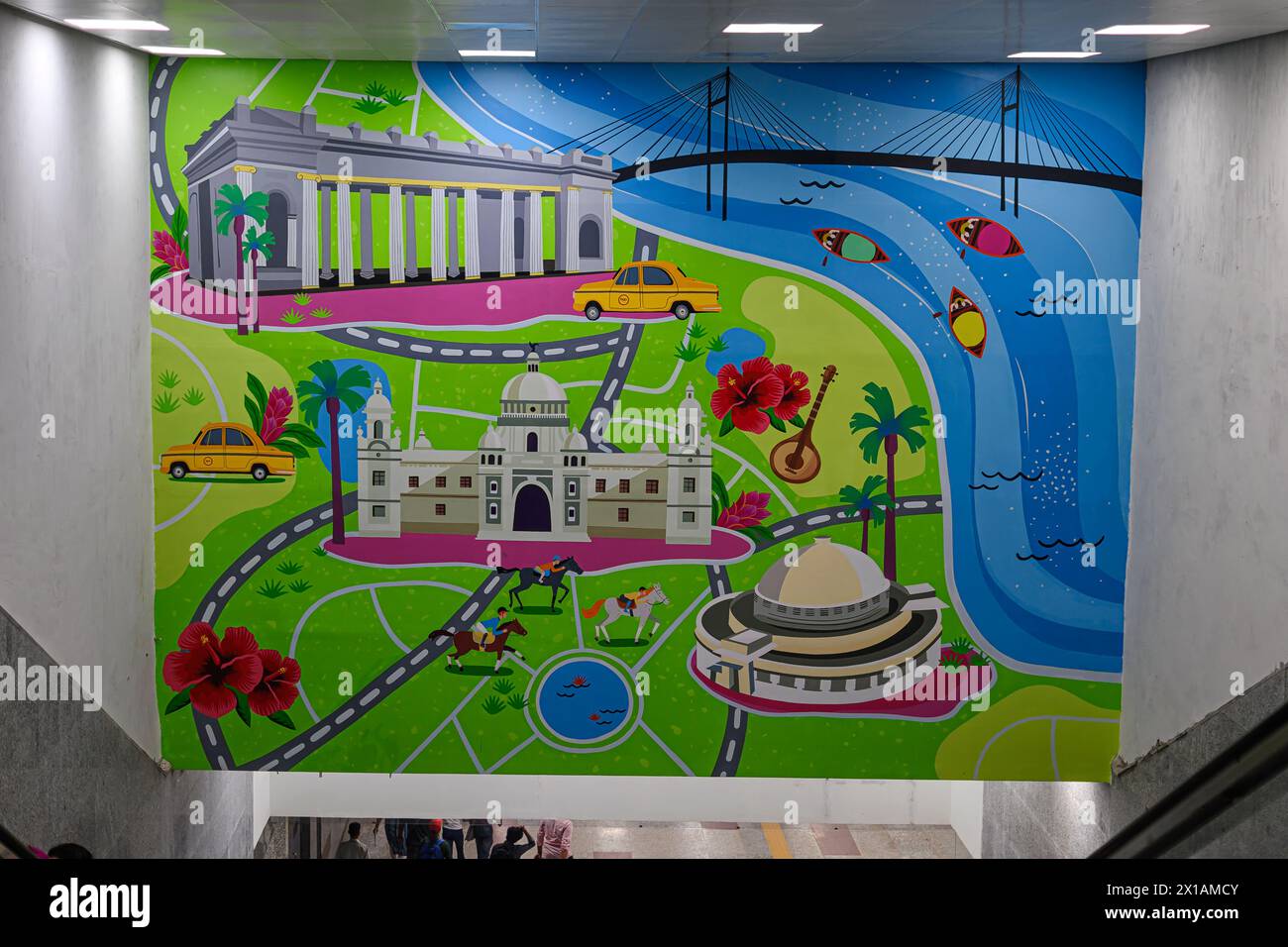 View of Esplanade Metro Station on the East-West Metro Corridor, part ...