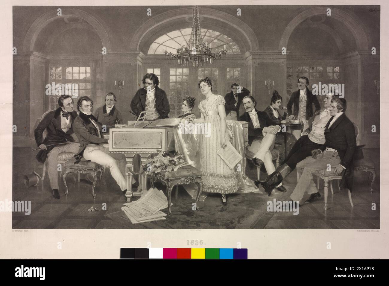 1826, Franz Schubert at the Piano, and being friends in the years 1826 ...