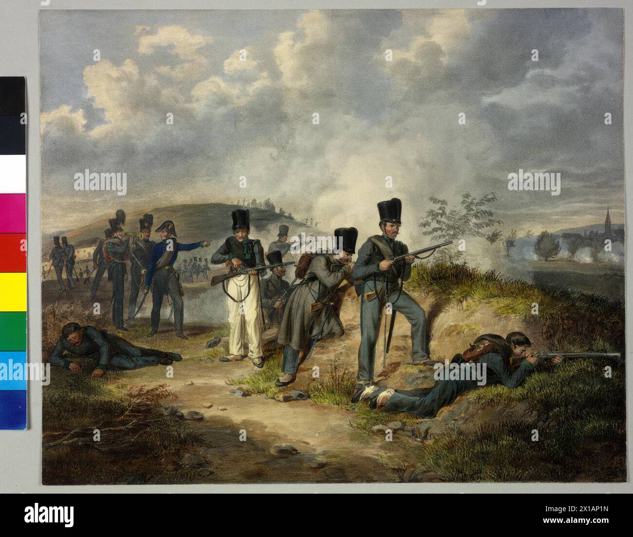 Infantry combat, campaign 1848-1849: Austrian jaeger in the fight ...