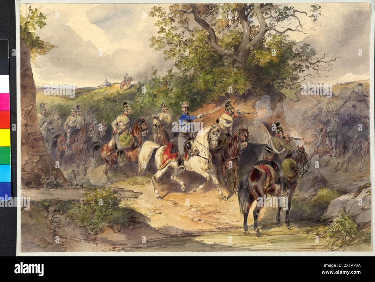 Austrian dragoon, campaign 1848-1849: Austrian dragoon in the fire ...