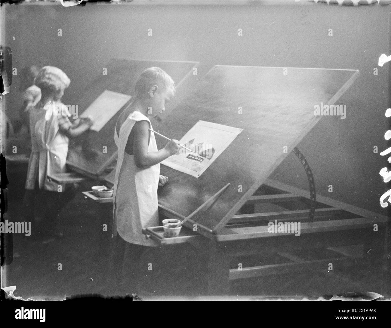 Vienna 16, kindergarten Sandleiten, depict children, 1930 - 19300101 ...