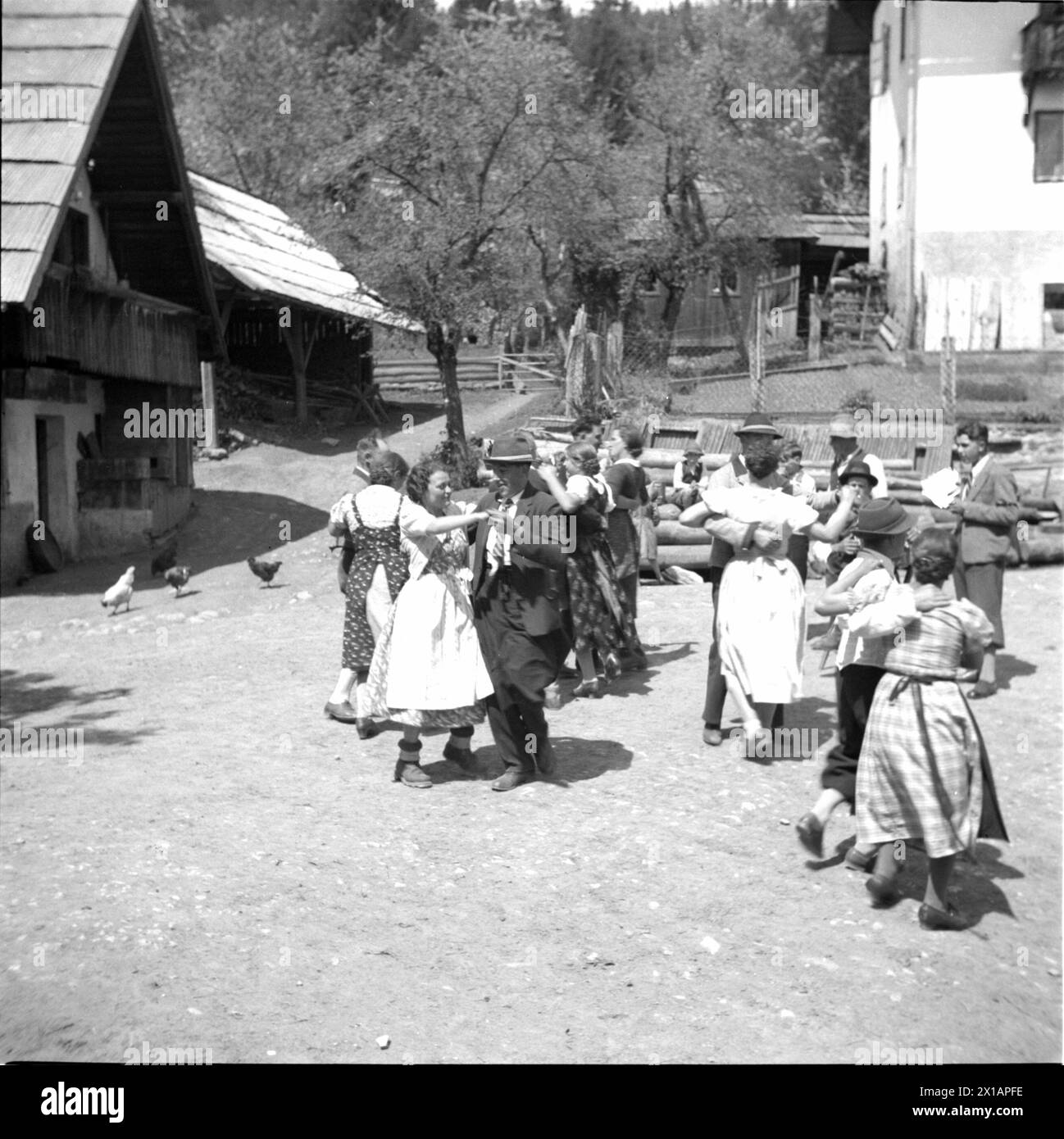 Carinthian Volkstaenzer, at civic centre. dancer and chicken, 1930 ...