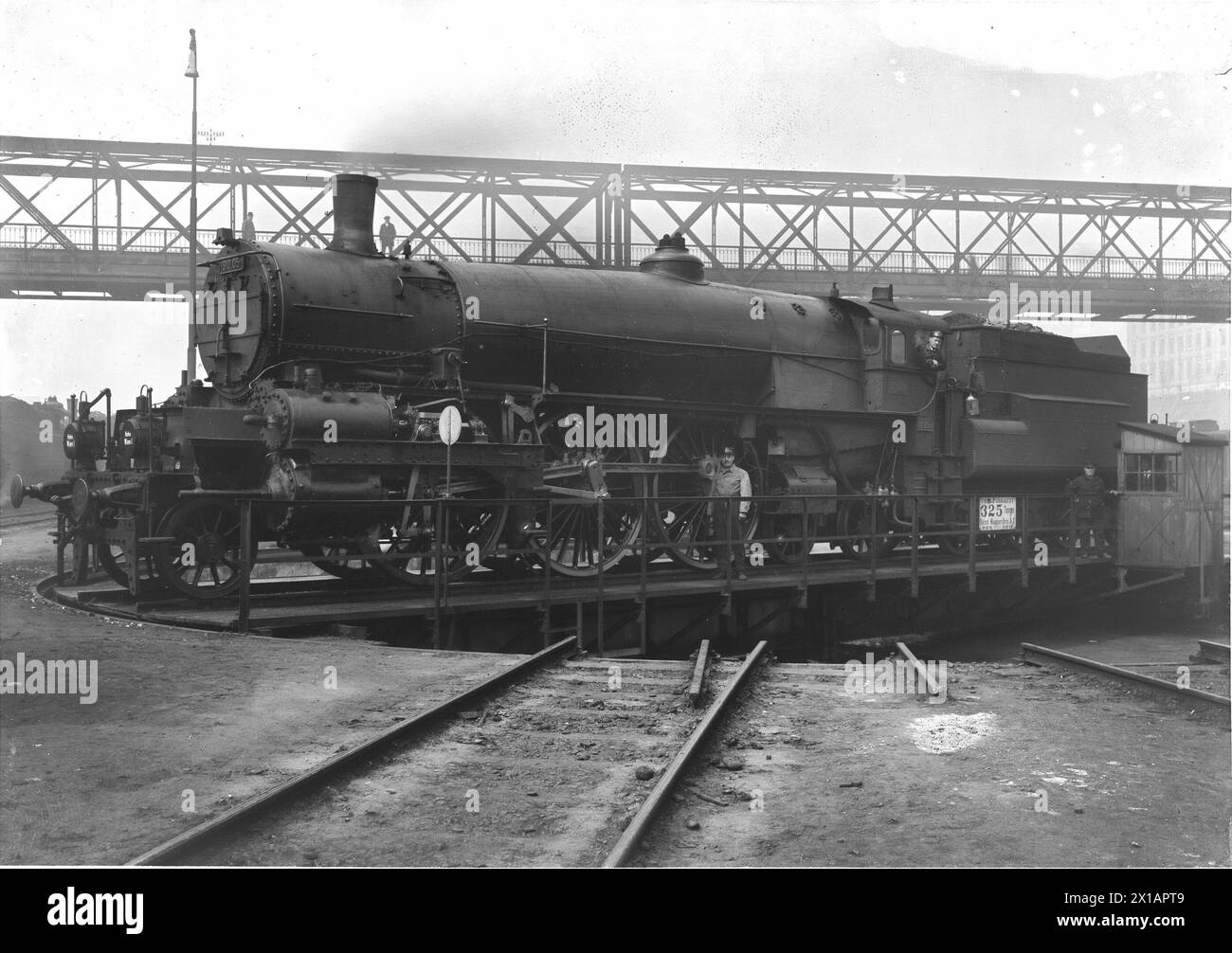 Vienna 15, Westbahnhof raiwlay station, BBOe steam locomotive 310.05 ...