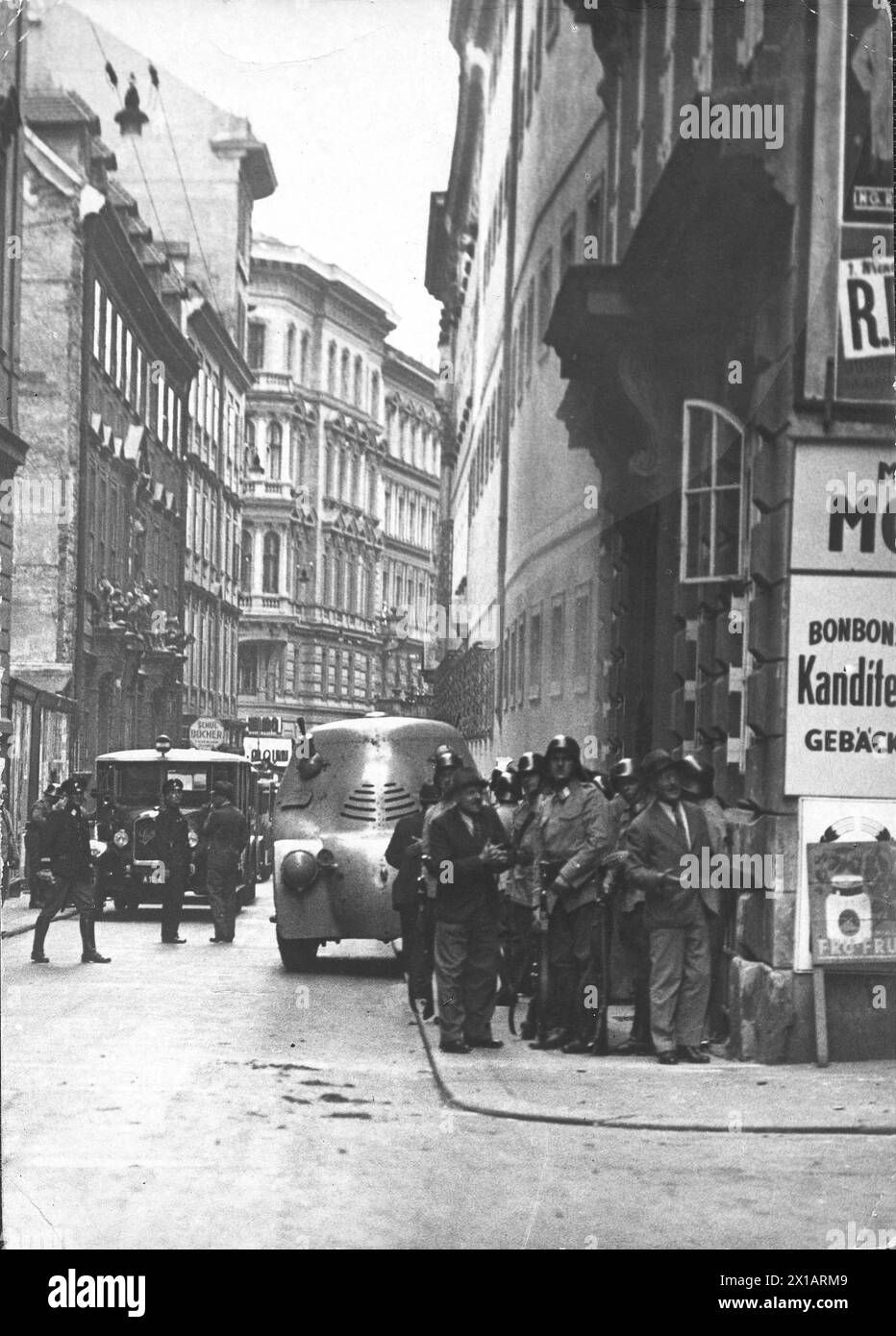 July Revolt 1934, Readiness Police in the Johannesgasse, 25.7.1934 ...