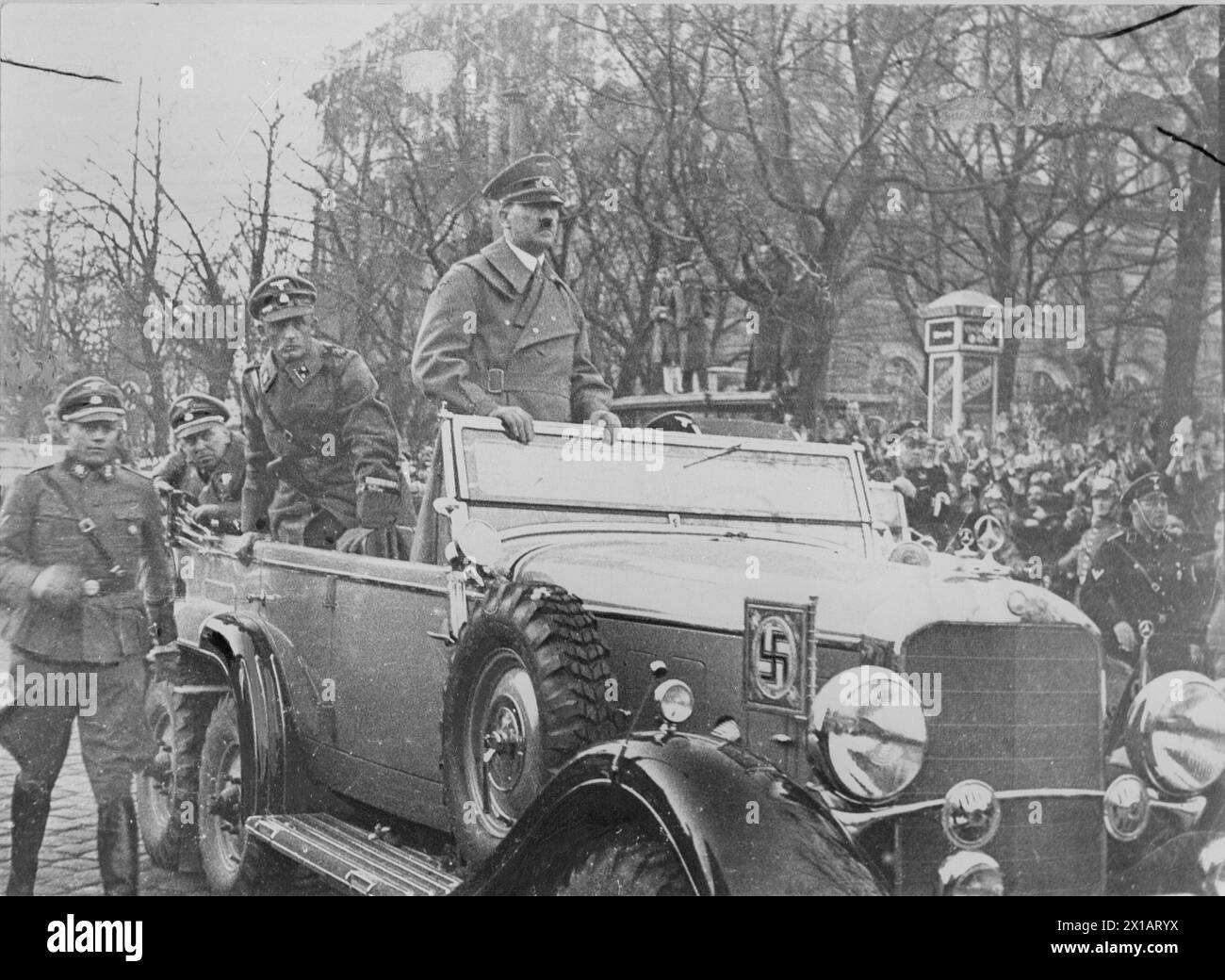 The Anschluss (Austrian Annexation) 1938, Vienna: entry of Adolf Hitler ...